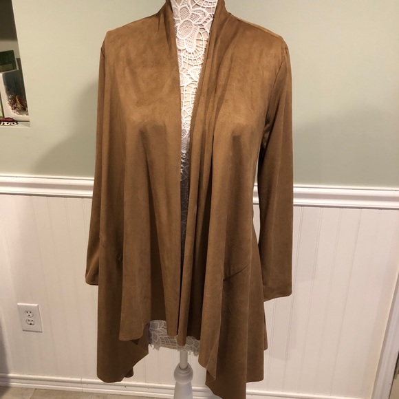 Halston Heritage | Jackets & Coats | H Halston Faux Suede Belted ...